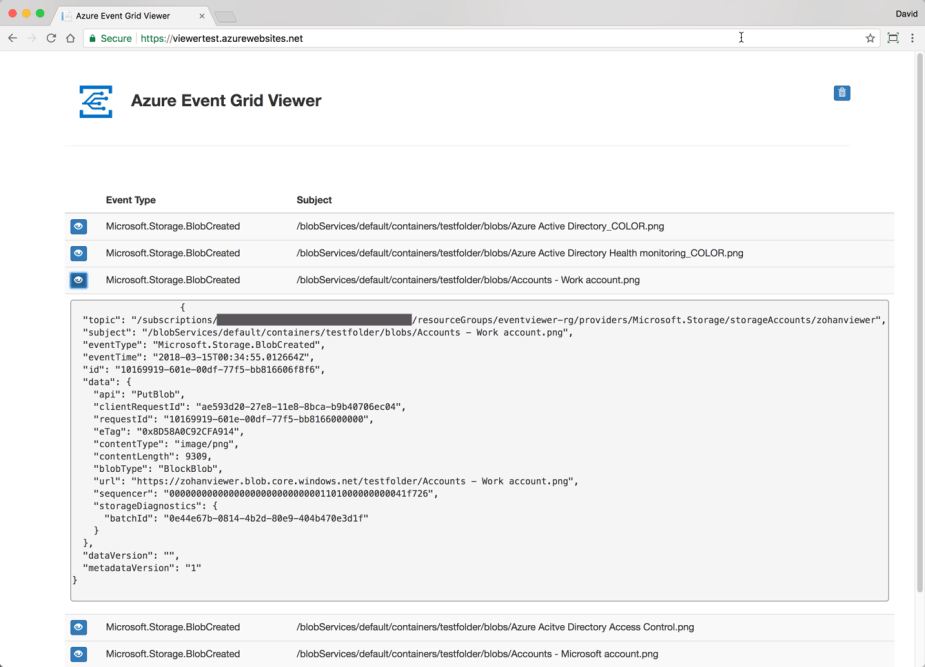 Azure Event Grid Viewer with ASP.NET Core and SignalR – Made of Strings